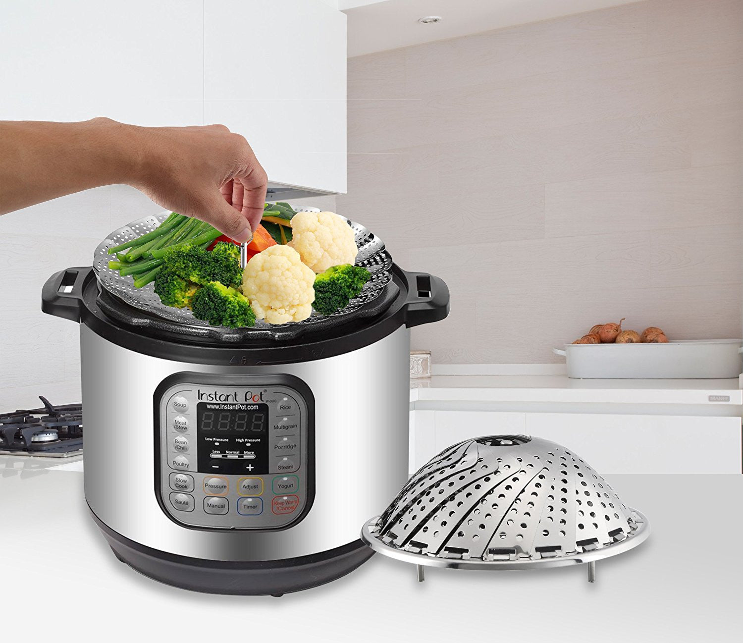 Pro Chef Kitchen Tools Stainless Steel Vegetable Steamer Basket - Set
