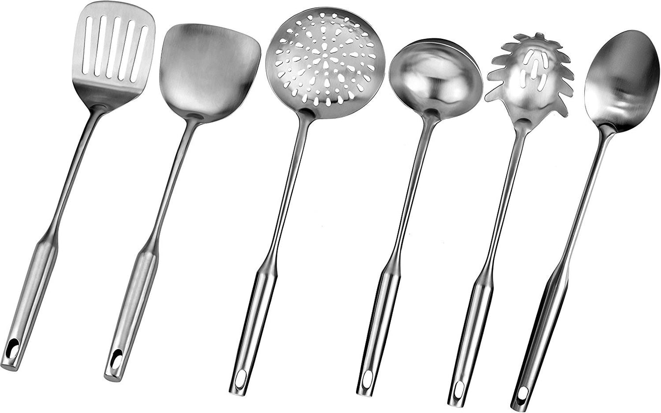 6 Piece Stainless Steel Kitchen Tool Set - Pro Chef Kitchen Tools