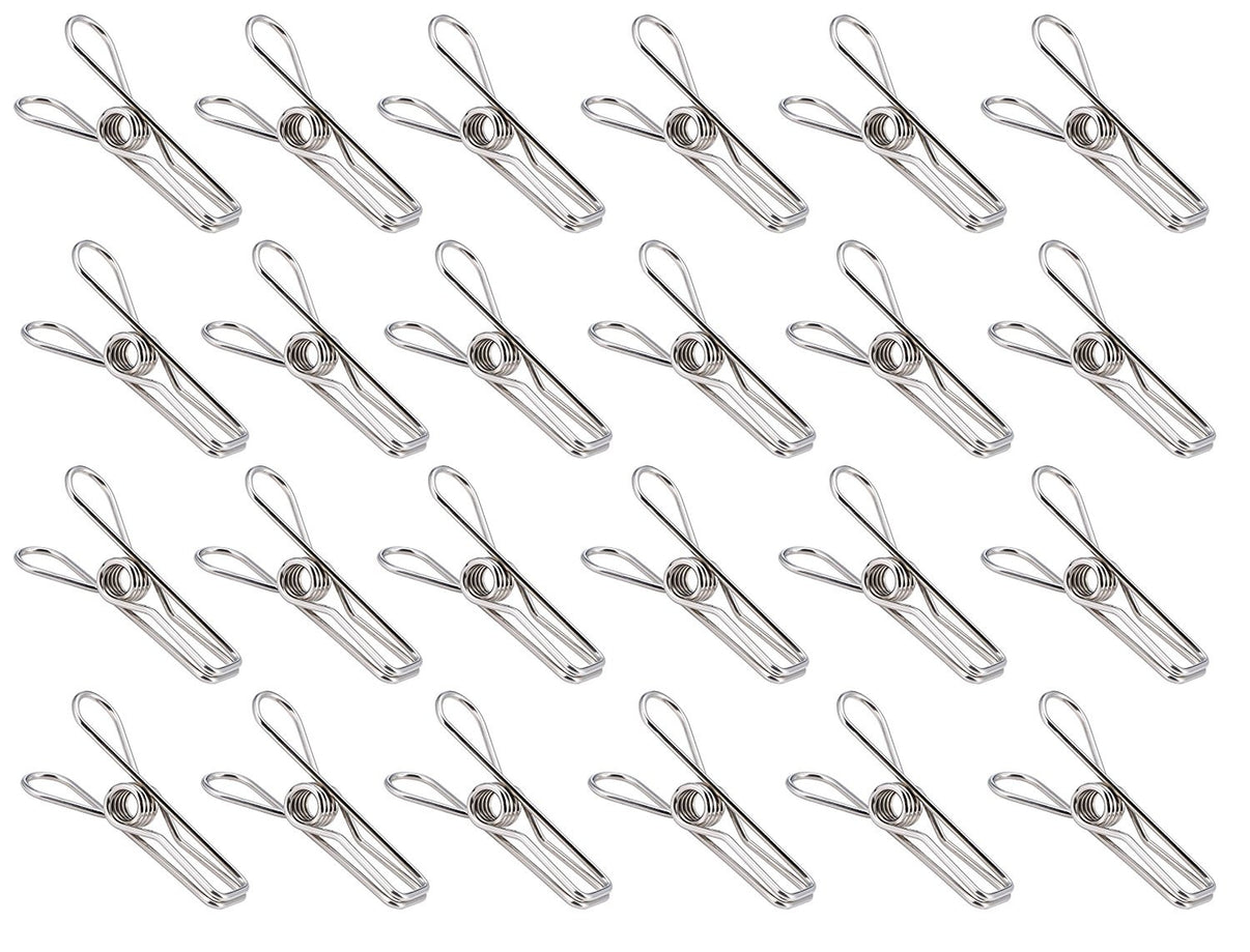 Laundry Clothes Pins - Clothesline Clips - Travel Clothes Line Stainle ...