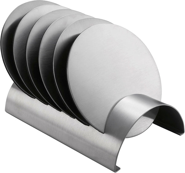 Pro Chef Kitchen Tools Stainless Steel Drink Coaster Set - Prevent Sta