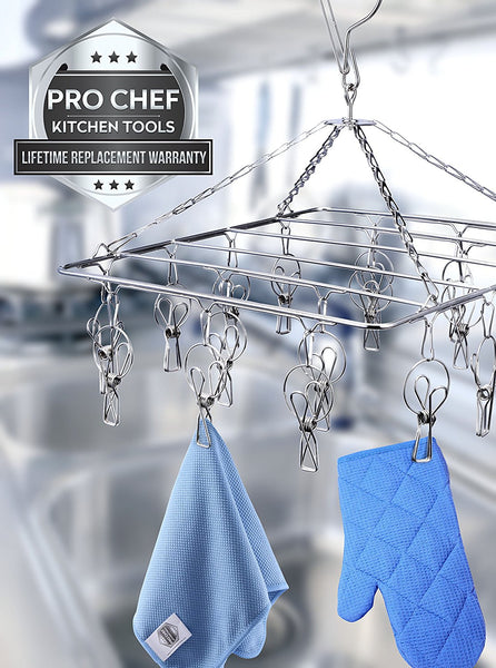 Clothes Drying Racks For Laundry - Rectangle Clothing Rack – Pro Chef ...