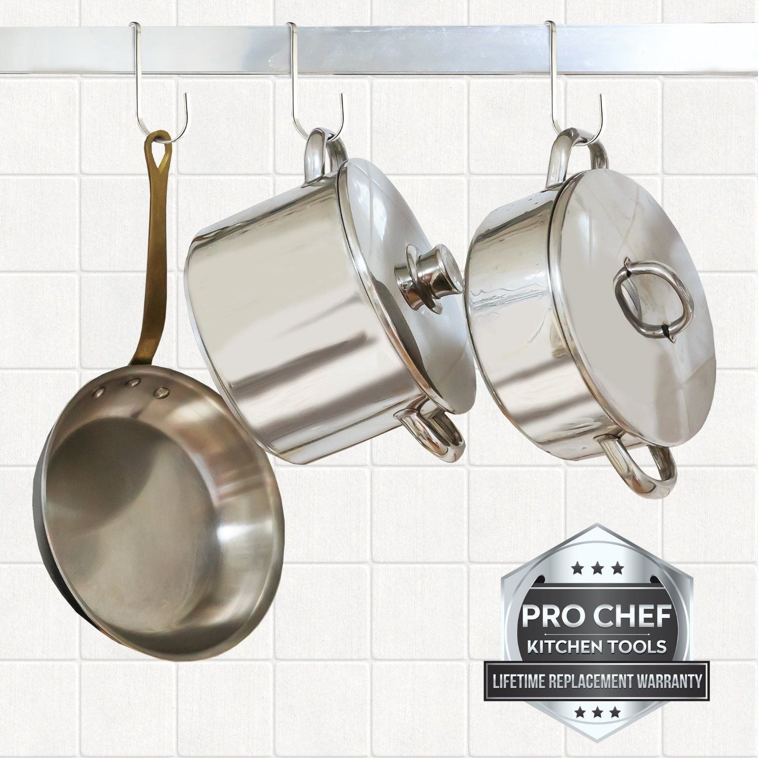 Hooks For Hanging - Kitchen Pot Racks S Hook 10 Pack Set – Pro Chef ...