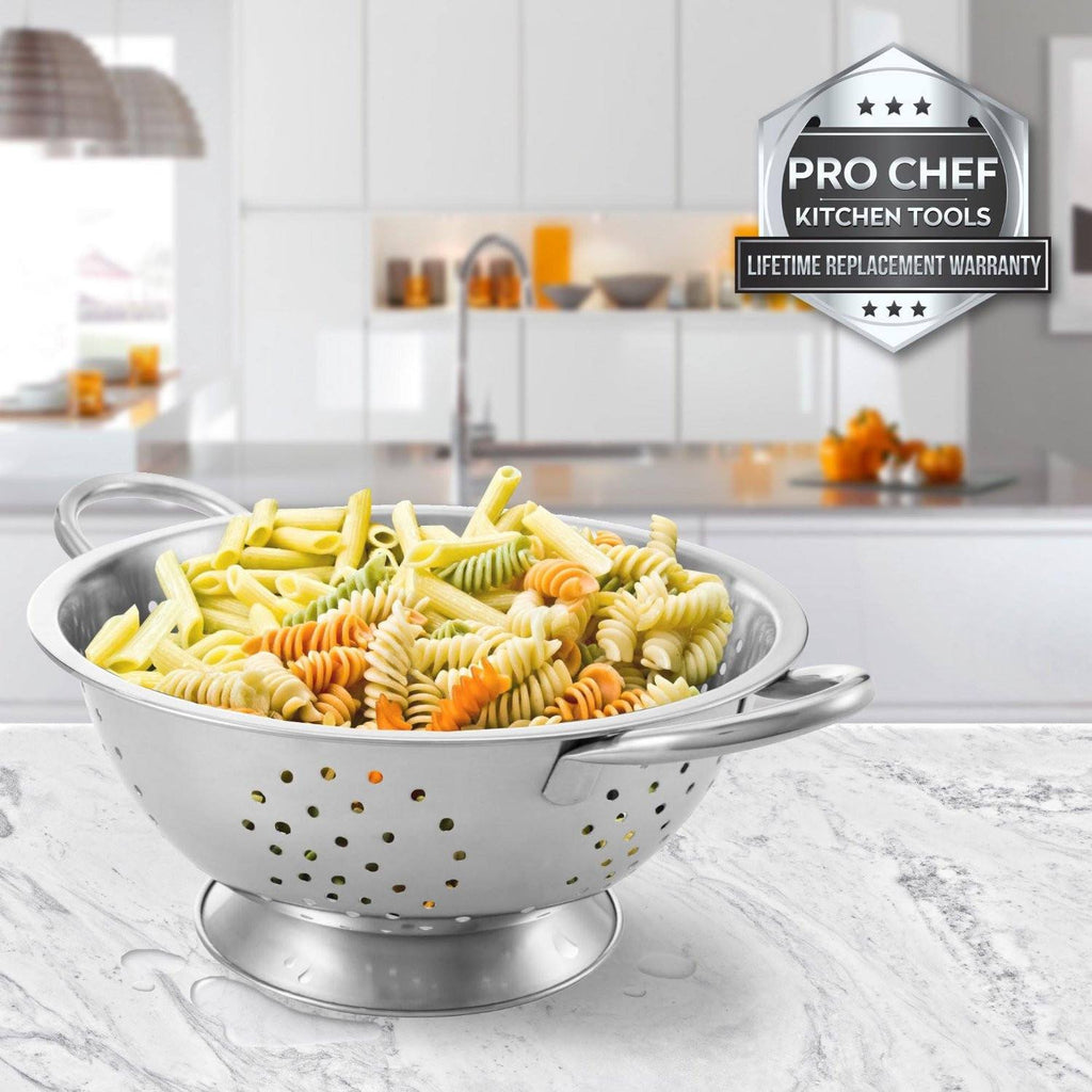 Pro Chef Kitchen Tools Stainless Steel Colander Strainer - Metal ...
